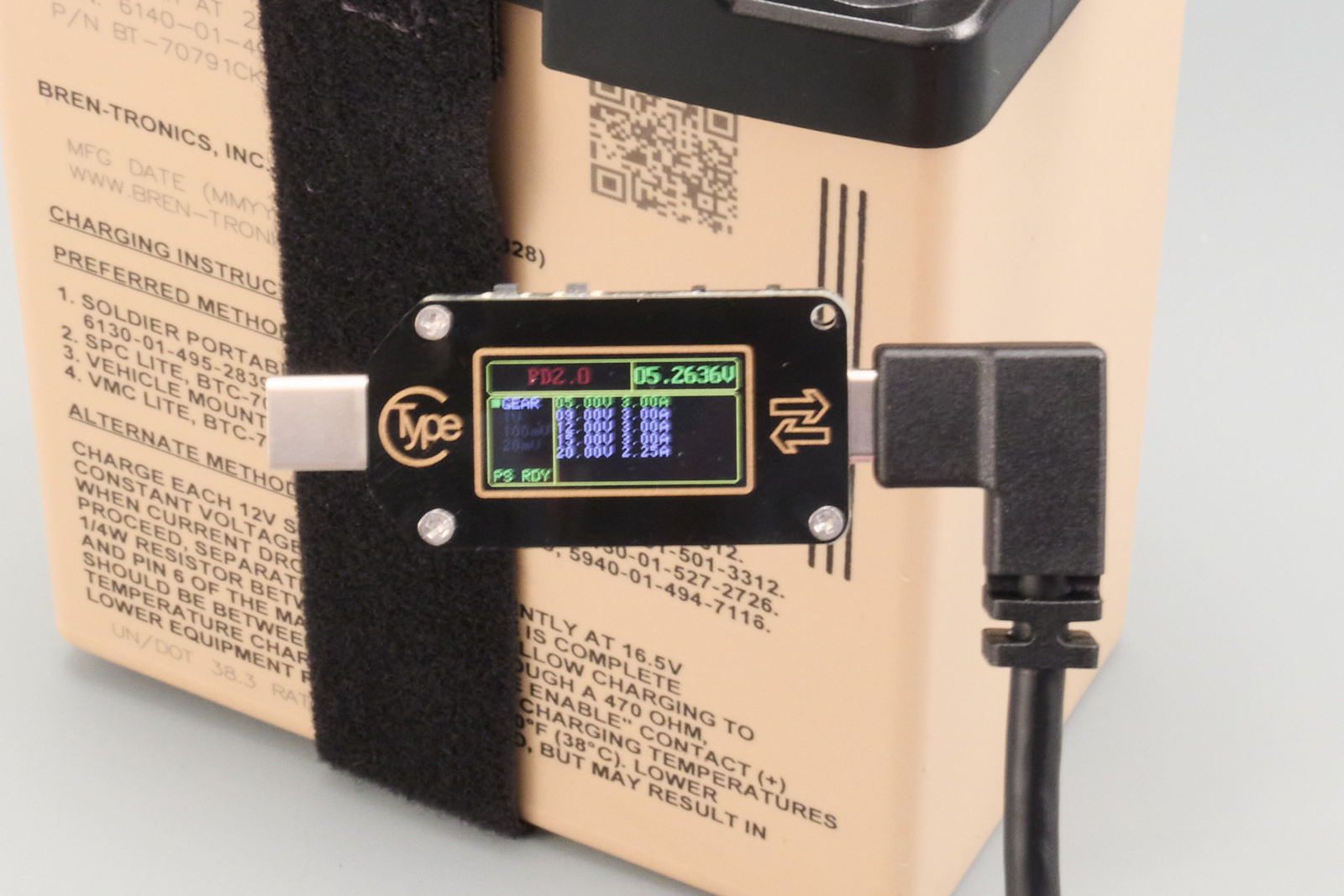 SupplyNet | 100W USB-C PD Adapter for BB-2590 w/Velcro Strap