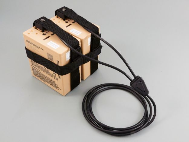 SupplyNet | Dual BB-2590 Splitter, 12V w/ Velcro Straps, Kevlar Braid